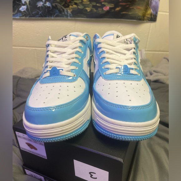 Bape | Shoes | Bapesta Sax Blue Patent Leather Size 5 | Poshmark